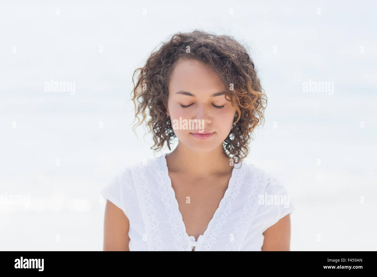 happy woman relaxing Stock Photo - Alamy