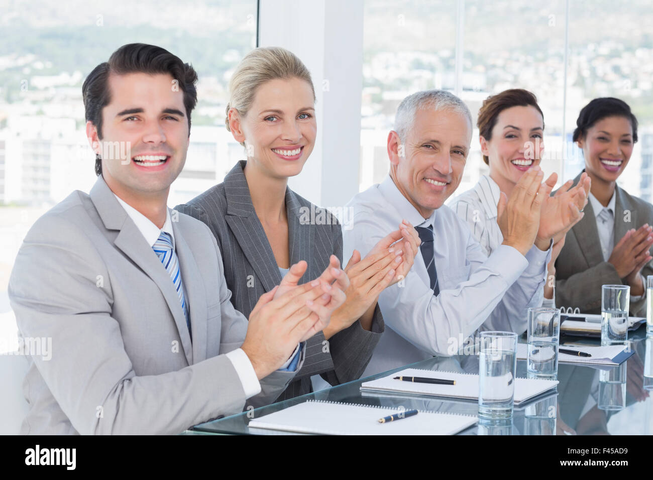 Applause portrait businessman team hi-res stock photography and images ...