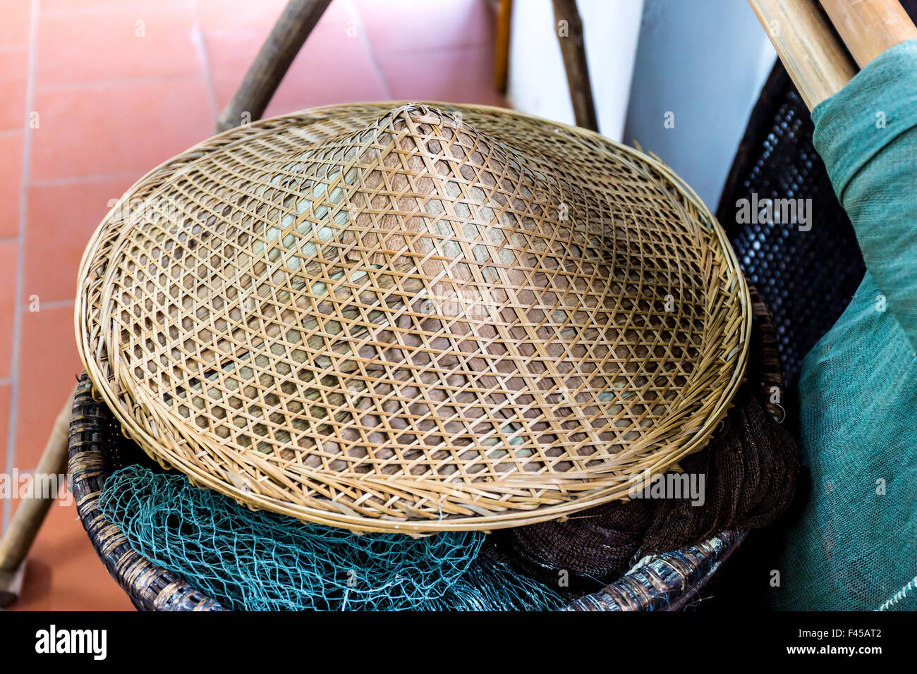 Ancient Vietnamese farming and fishing tools on display Stock Photo - Alamy
