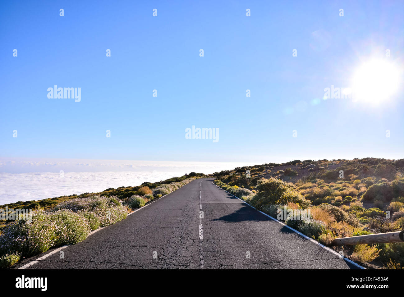 Aerial View of an Asphalt Road Stock Photo - Alamy