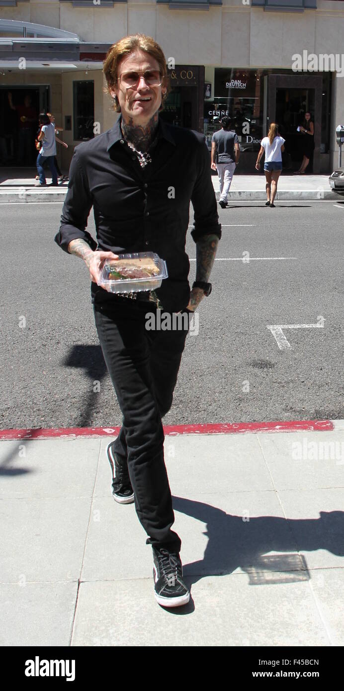 Buckcherry frontman, Josh Todd out and about in Beverly Hills carrying ...