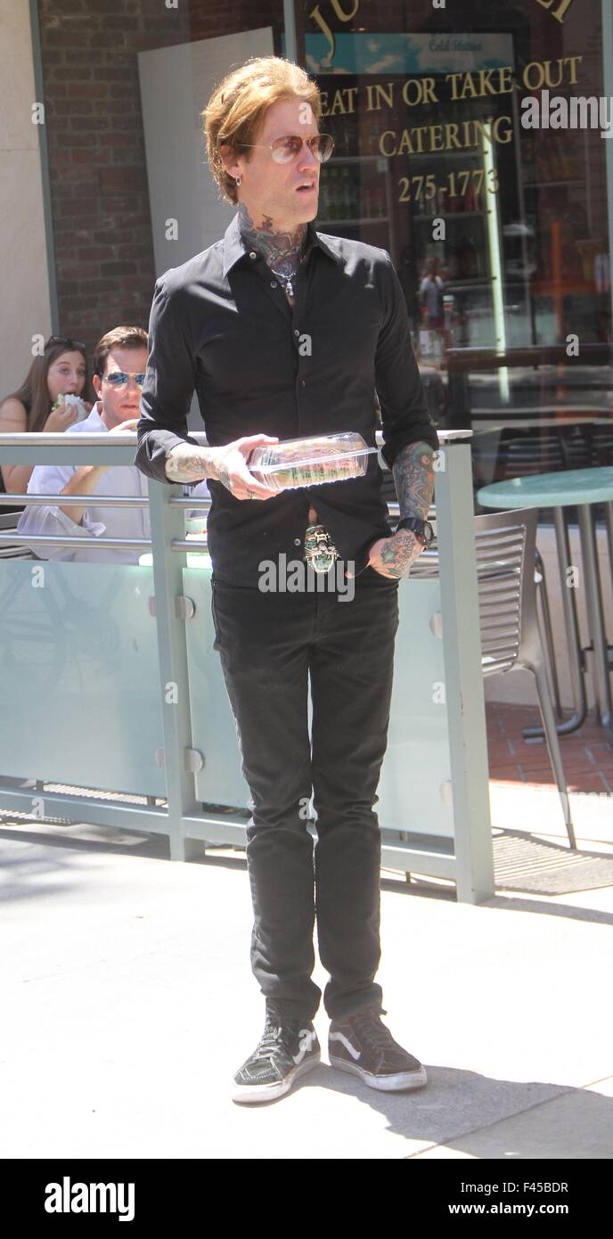 Buckcherry frontman, Josh Todd out and about in Beverly Hills carrying ...