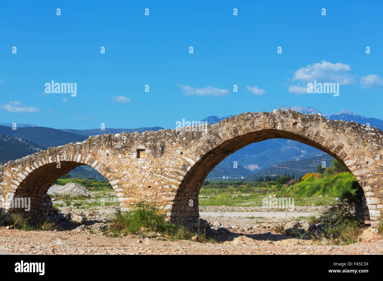 Bridge in Greece Stock Photo - Alamy