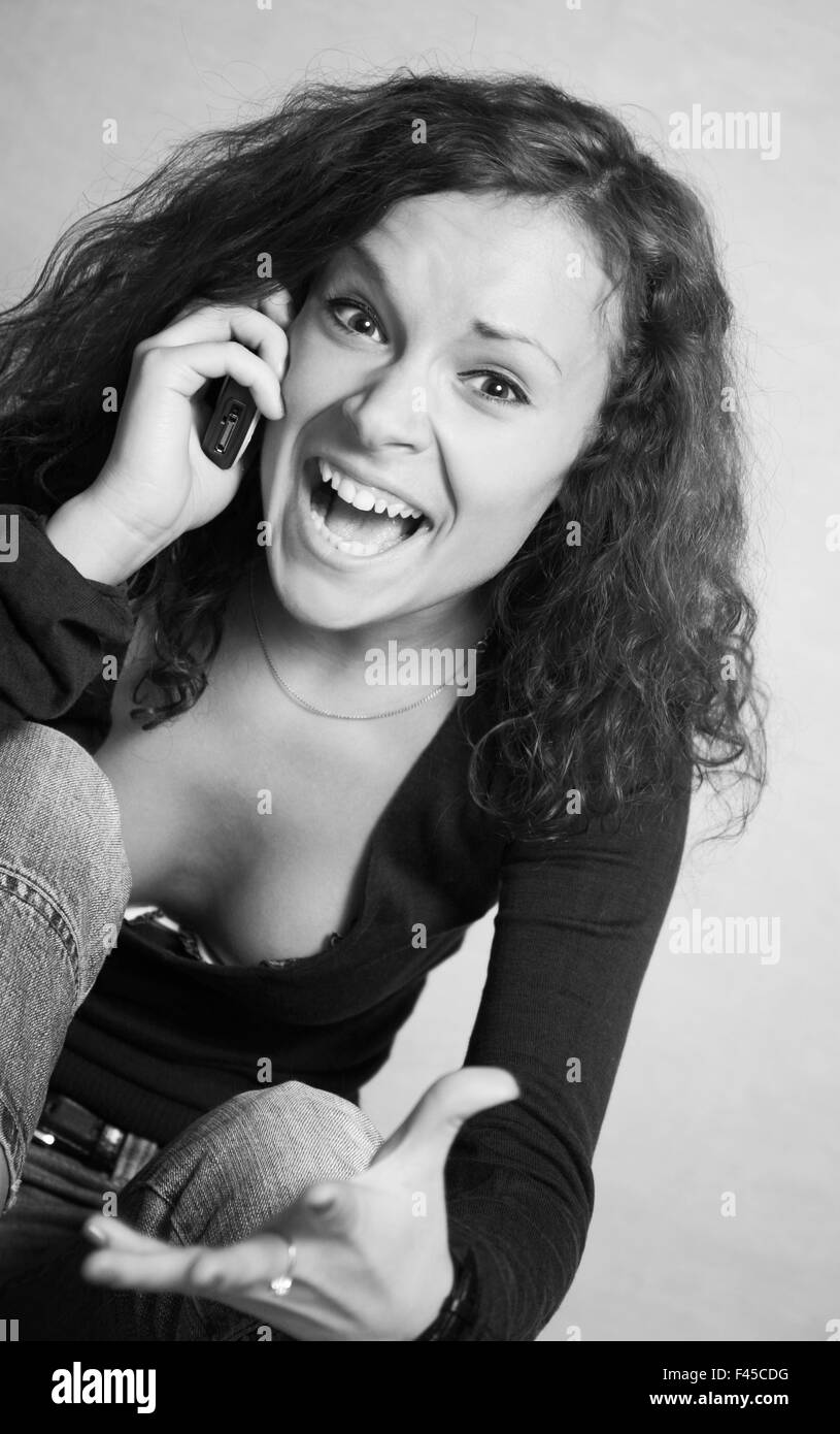 Emotions shout Black and White Stock Photos & Images - Alamy