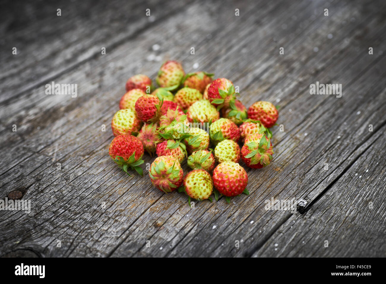 Bunch of red wild strawberry Stock Photo - Alamy