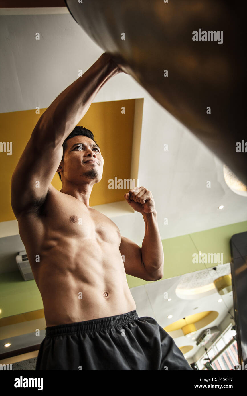Man performs exercise - Boxing Stock Photo - Alamy