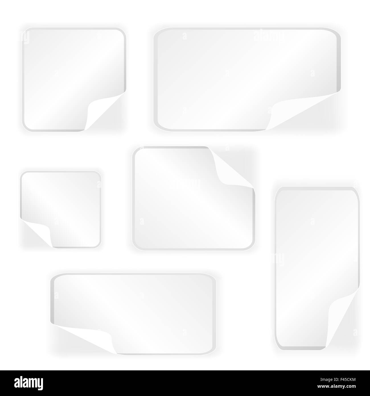 Paper Stickers Collection Stock Photo - Alamy