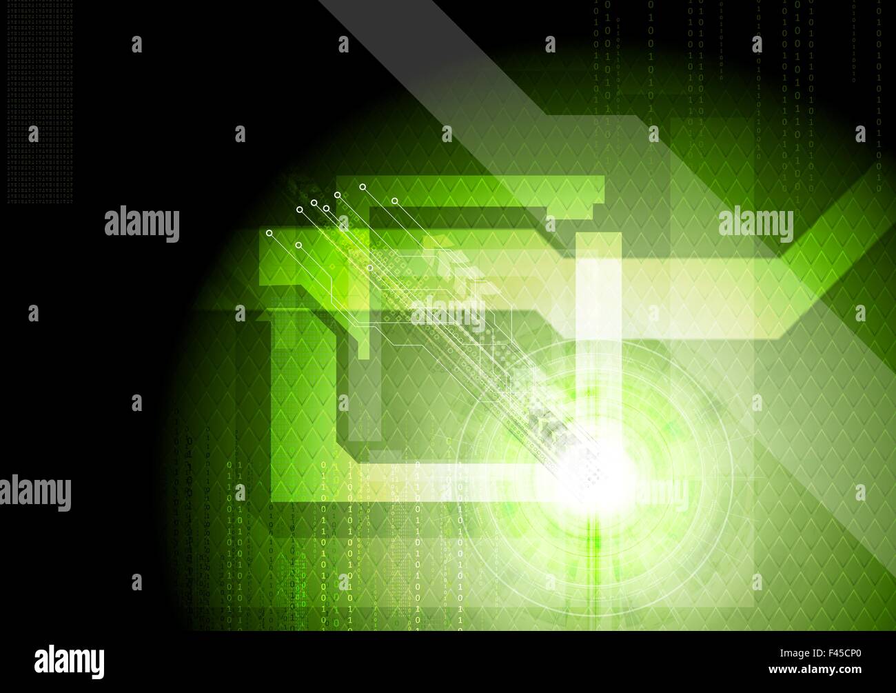 Modern technical green vector background Stock Photo - Alamy