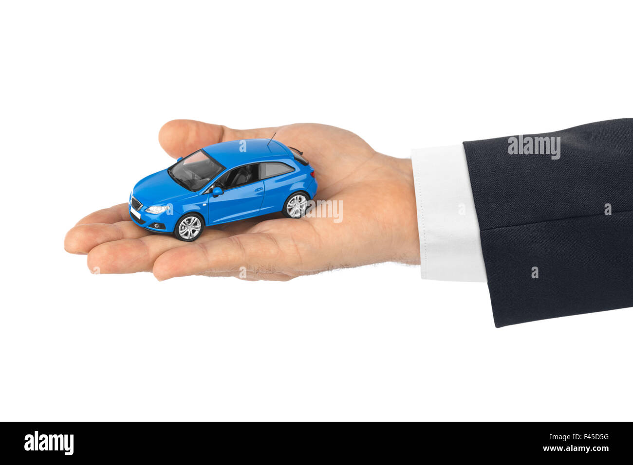 Hand with car Stock Photo - Alamy