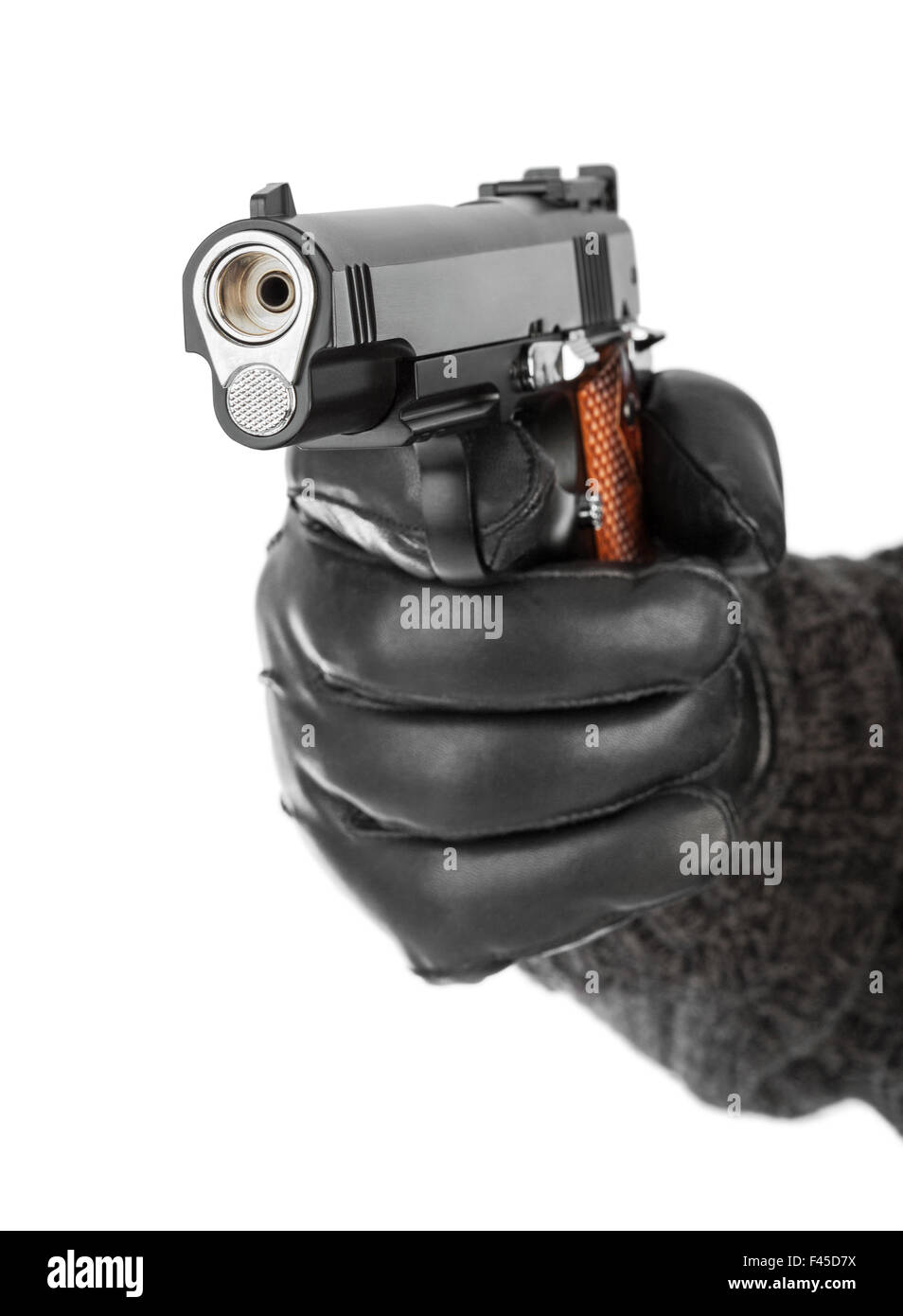 Hand with pistol Stock Photo - Alamy