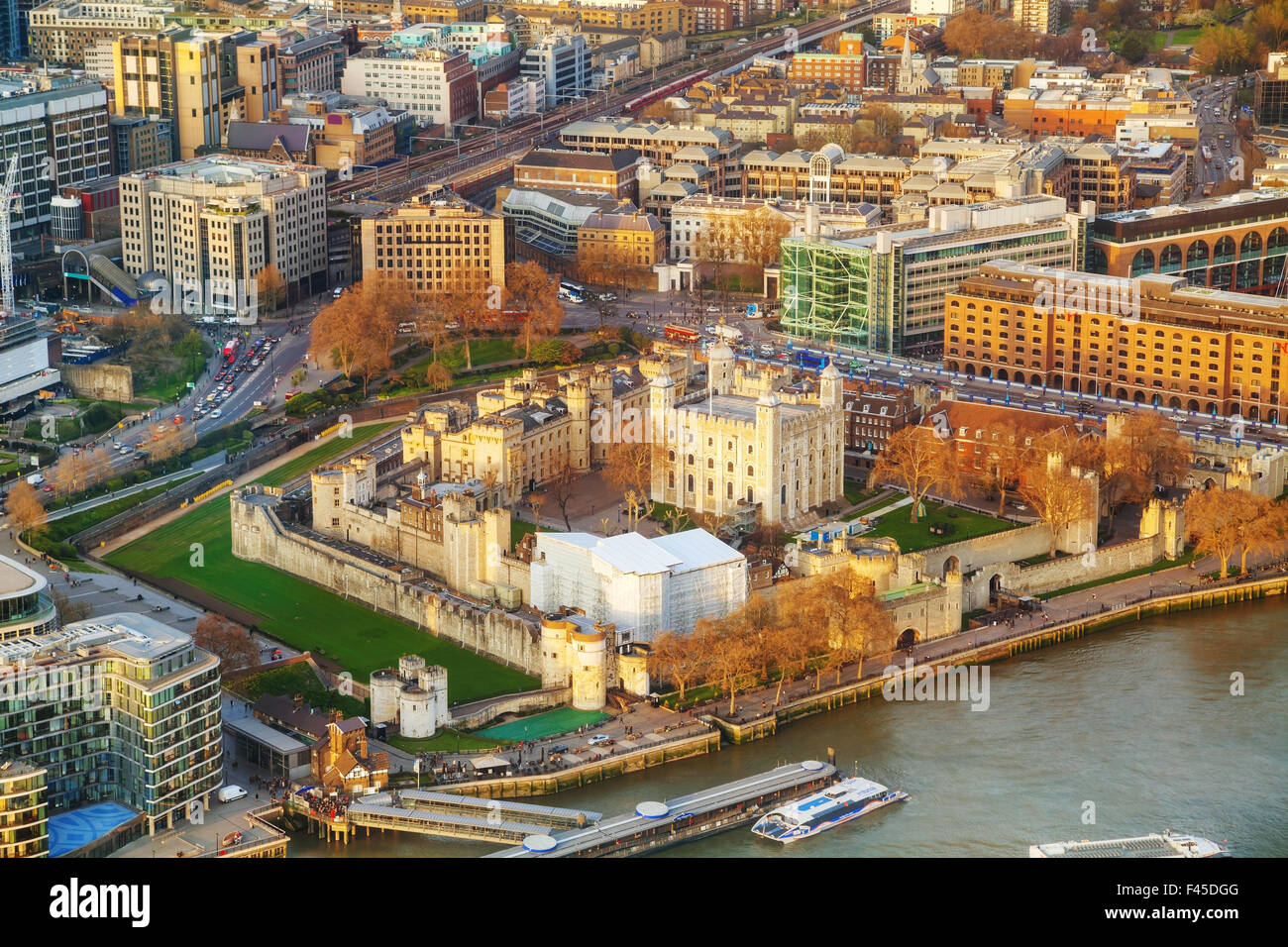 Aerial overview of Tower fortress Stock Photo - Alamy