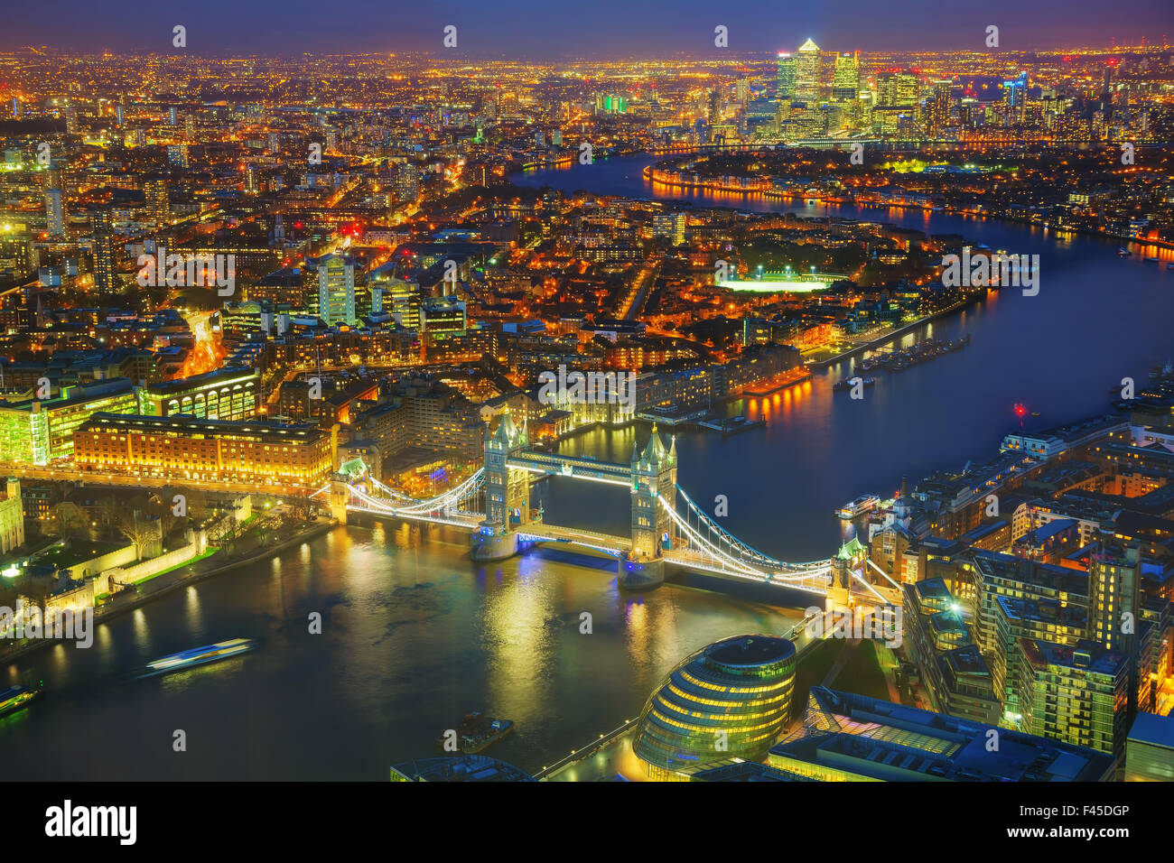 Aerial overview of London city Stock Photo - Alamy