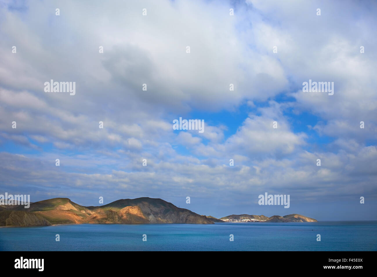 Sea harbor with blue water Stock Photo - Alamy