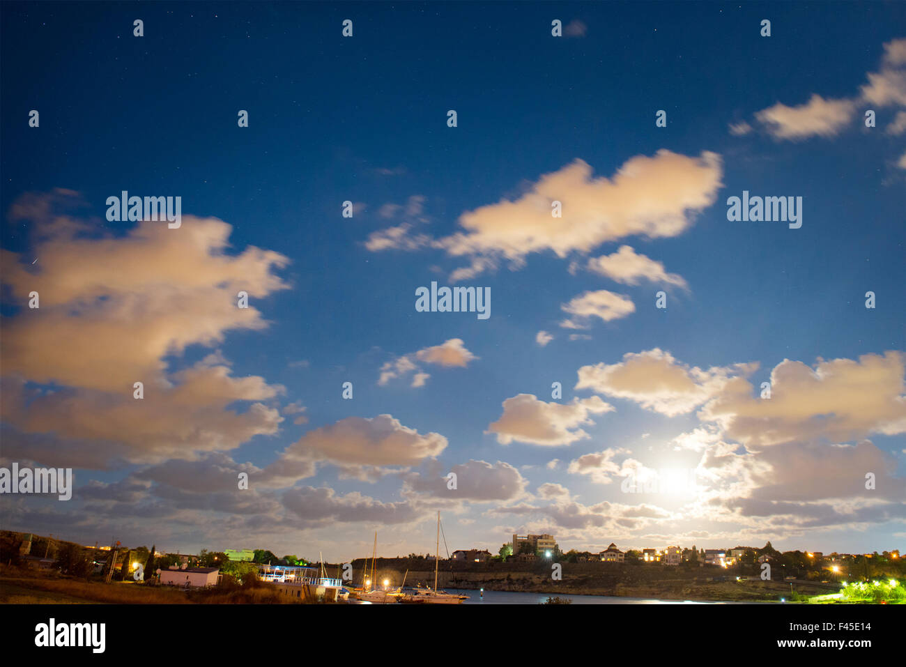 Night scene and sunset Stock Photo - Alamy