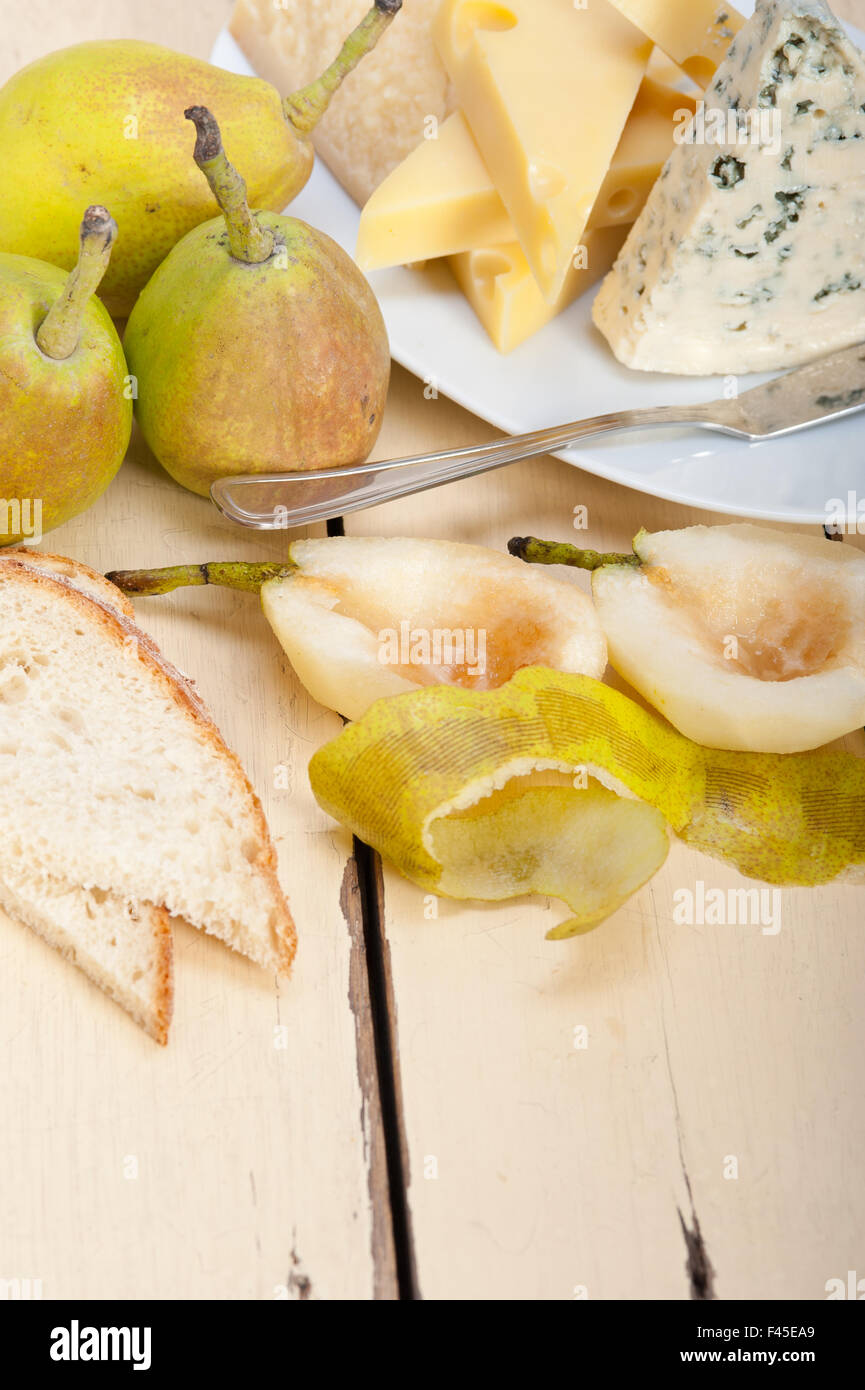 fresh pears and cheese Stock Photo - Alamy