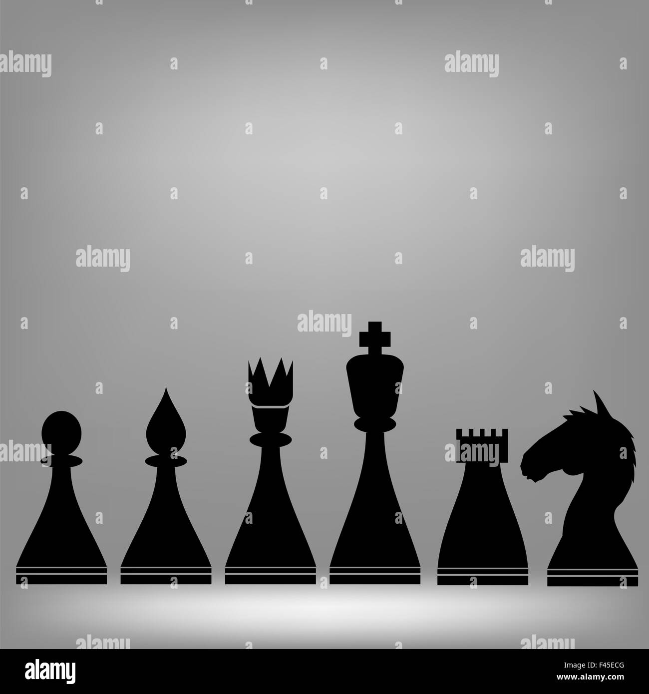 Chess Pieces Silhouettes Stock Photo - Alamy