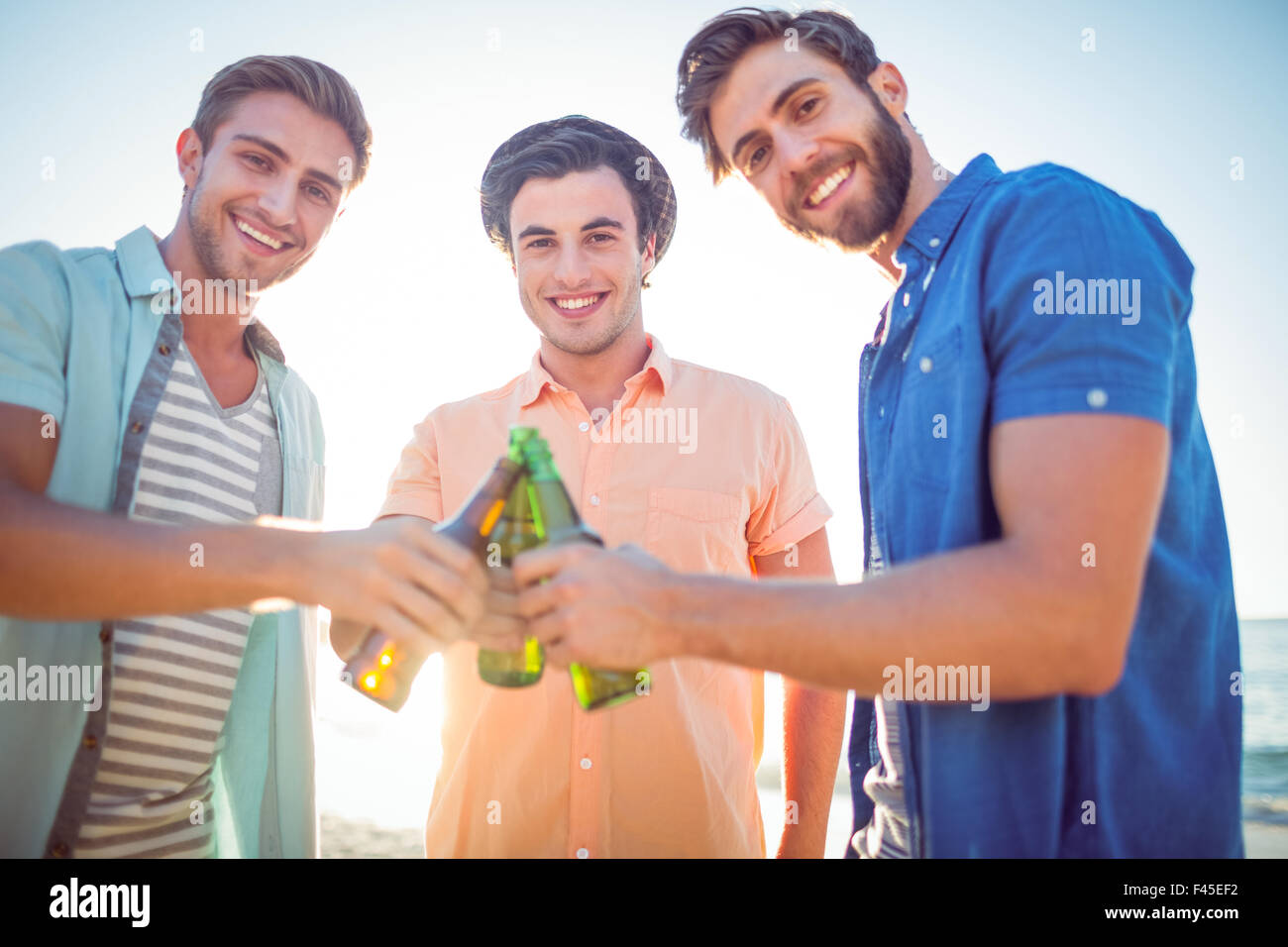 Handsome men toasting Stock Photo - Alamy