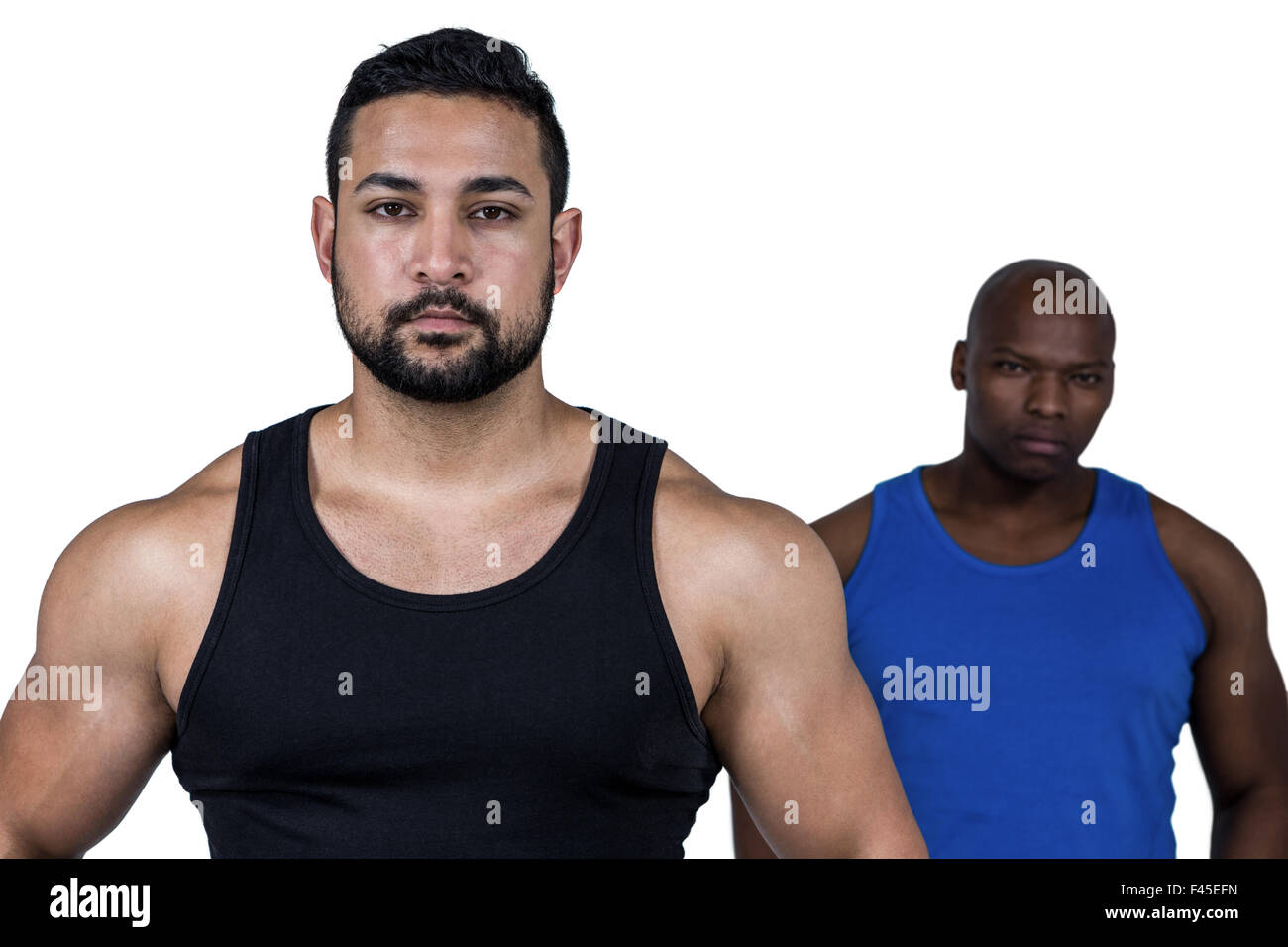 Strong friends looking at camera Stock Photo - Alamy