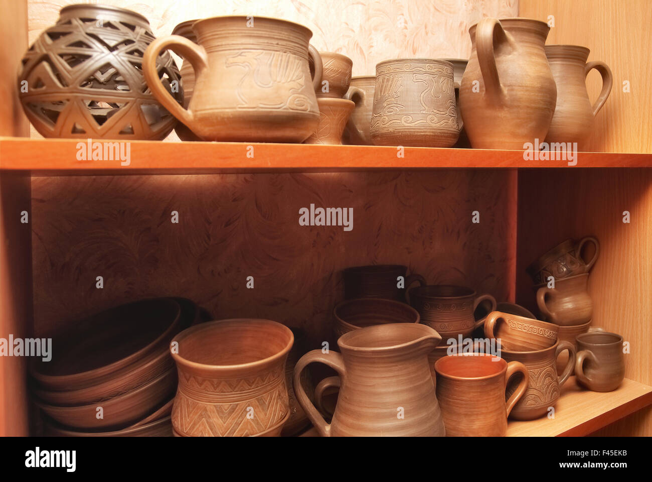 Orange clay jug antique pots hi-res stock photography and images - Alamy