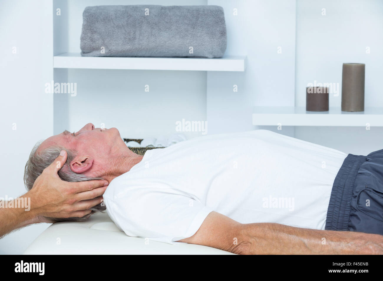 Man receiving head massage Stock Photo - Alamy
