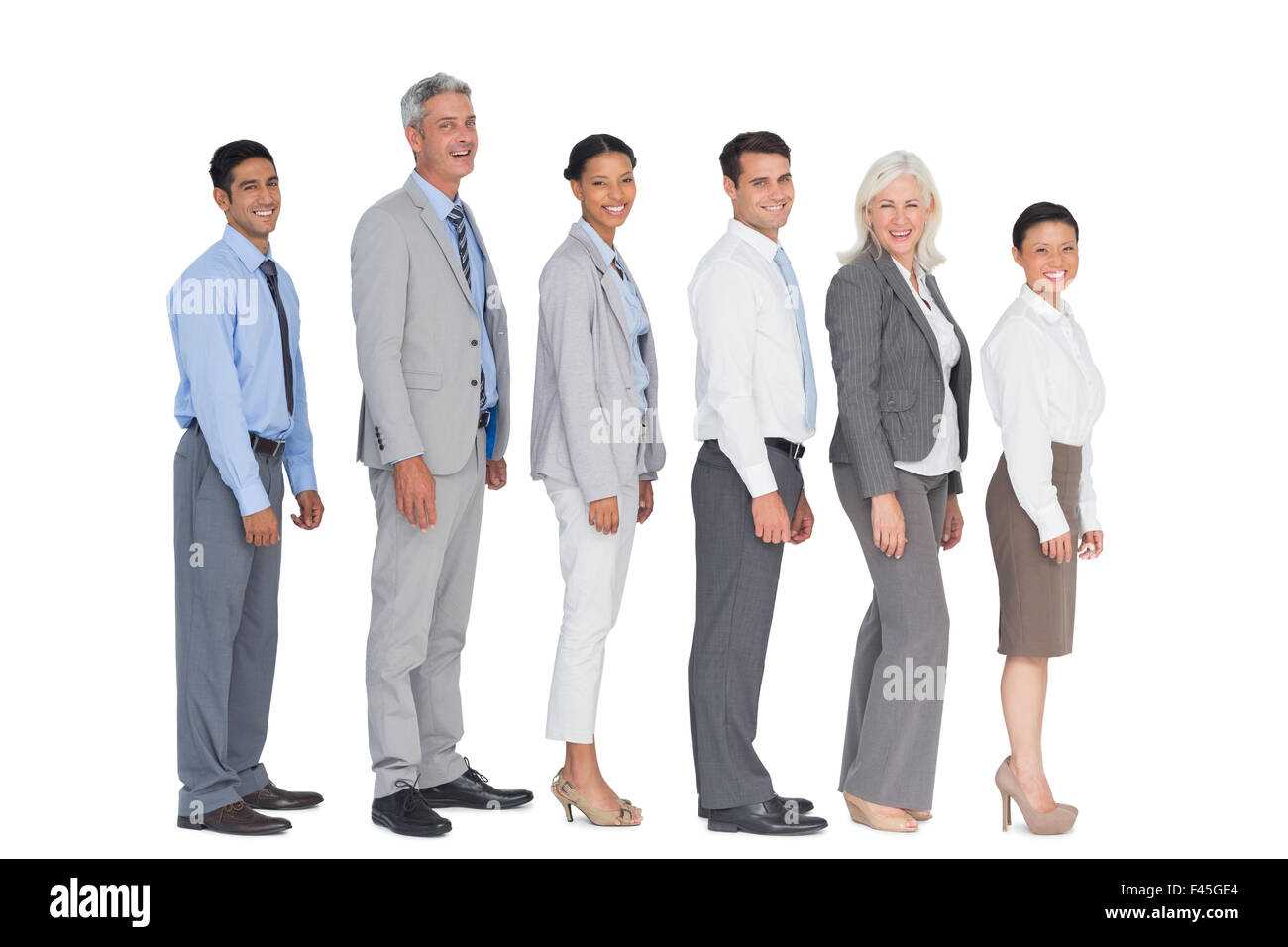 Business people looking at camera Stock Photo - Alamy