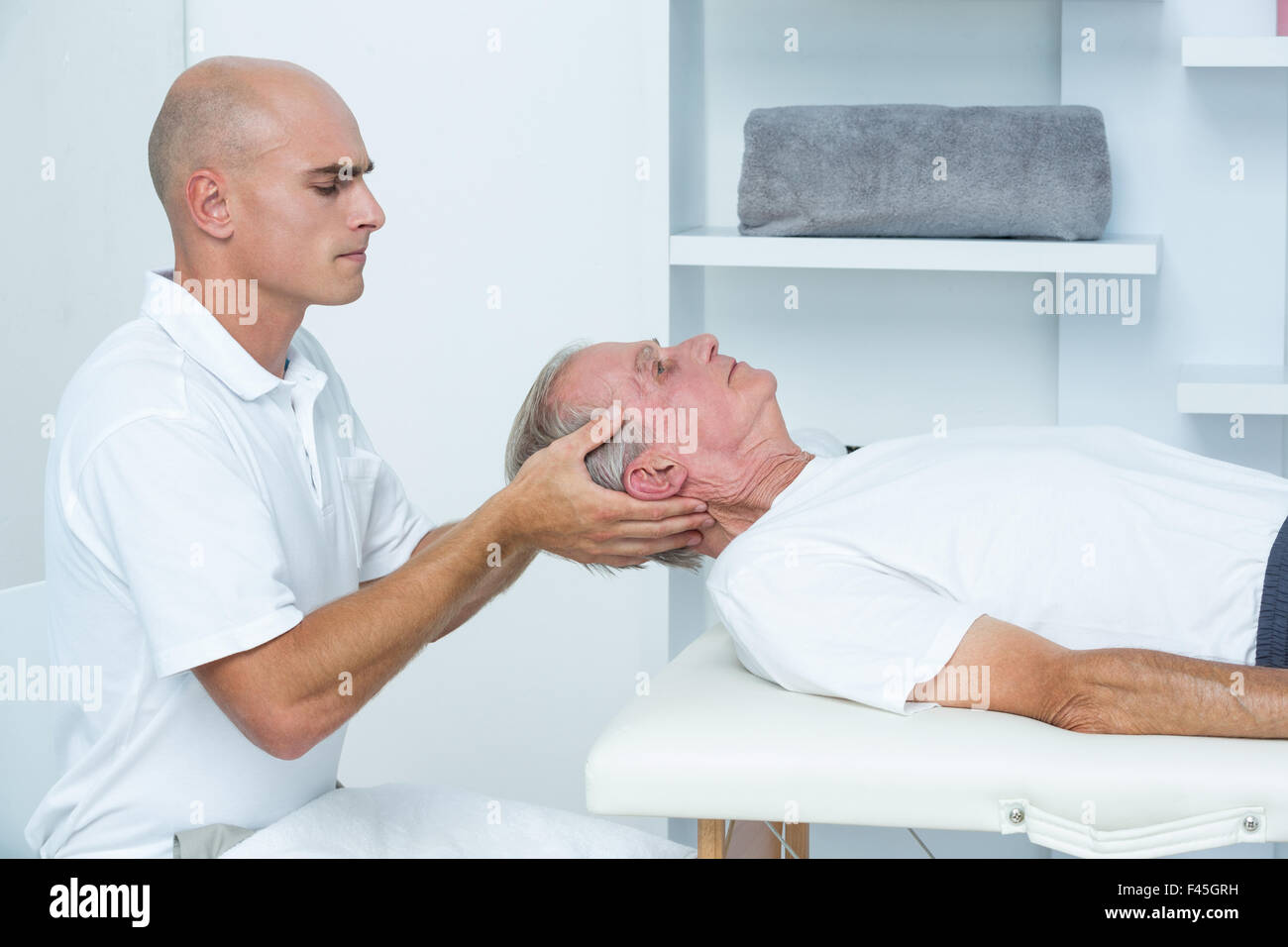 Man receiving head massage Stock Photo - Alamy