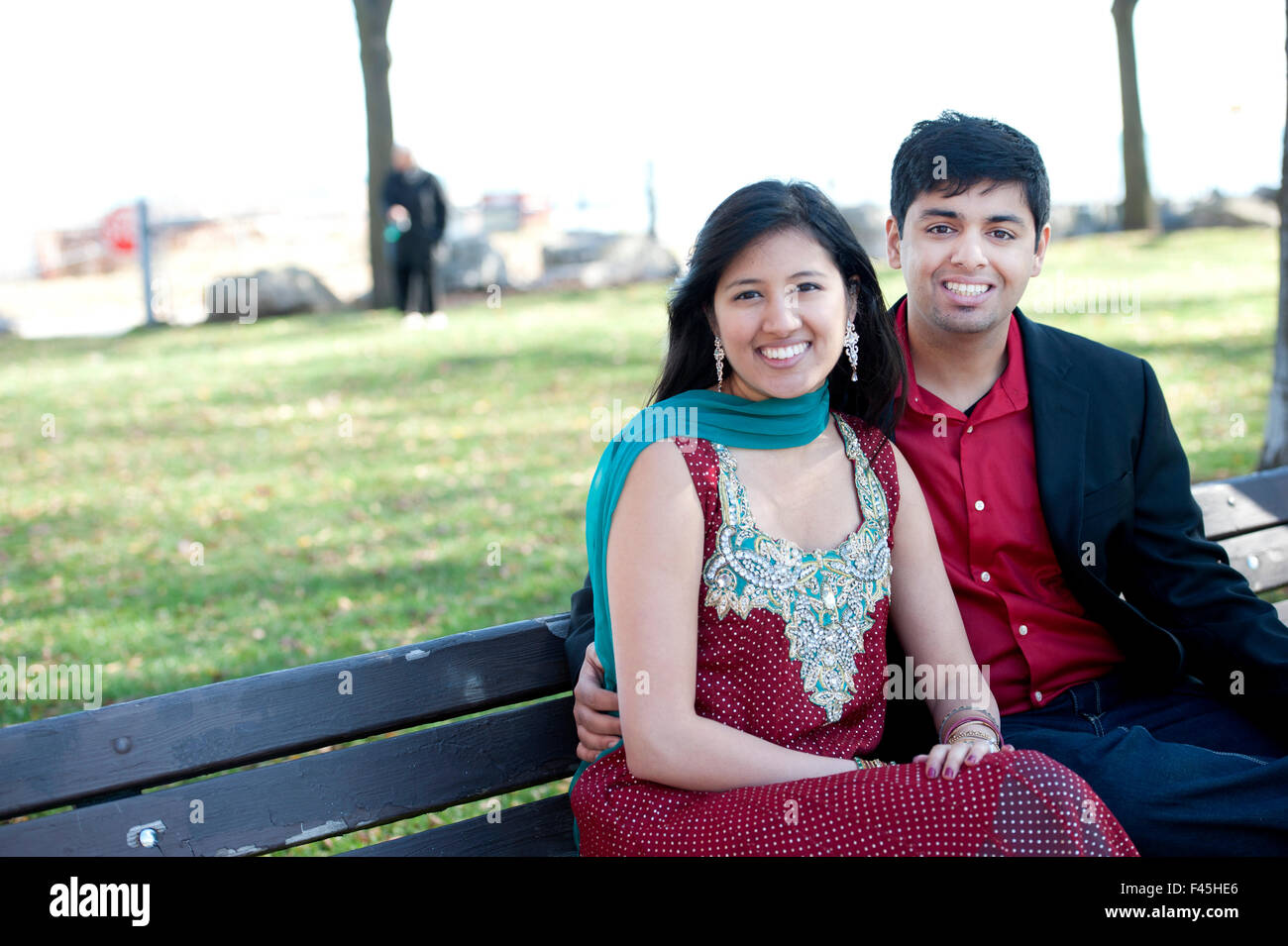 Young Happy Indian Couple Stock Photo - Alamy