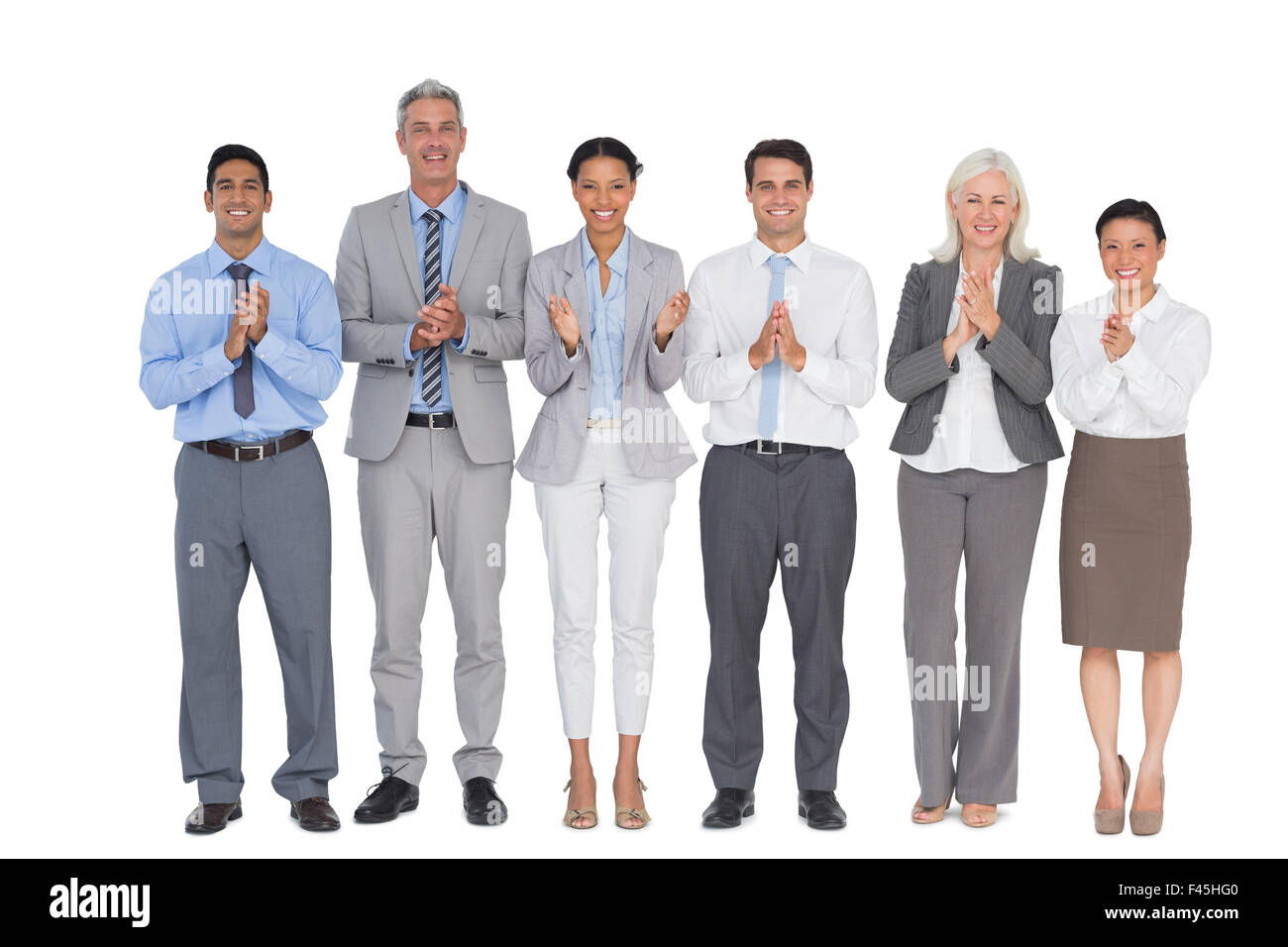 Indian Business People Standing Clapping High Resolution Stock ...