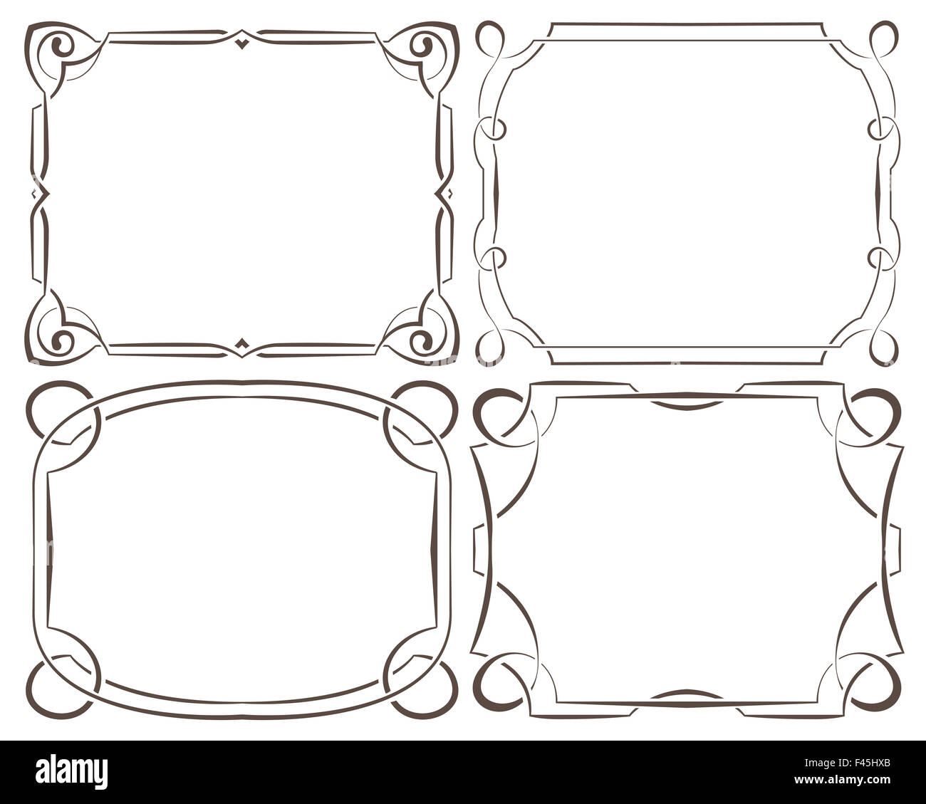 Vector set of beautiful framework Stock Photo - Alamy