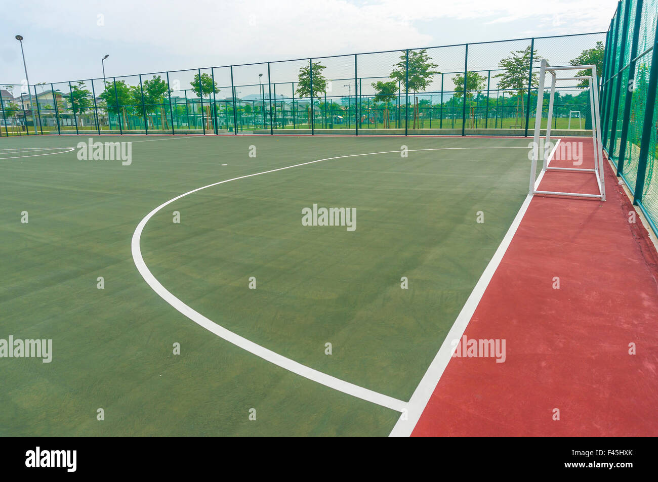 D line inside futsal court Stock Photo - Alamy