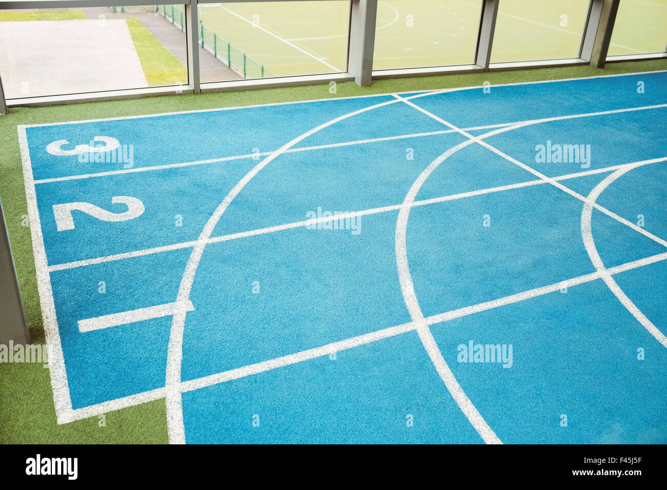 Indoor running track Stock Photo - Alamy