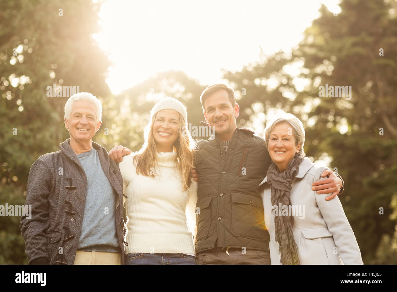 Portrait of a smiling family Stock Photo - Alamy