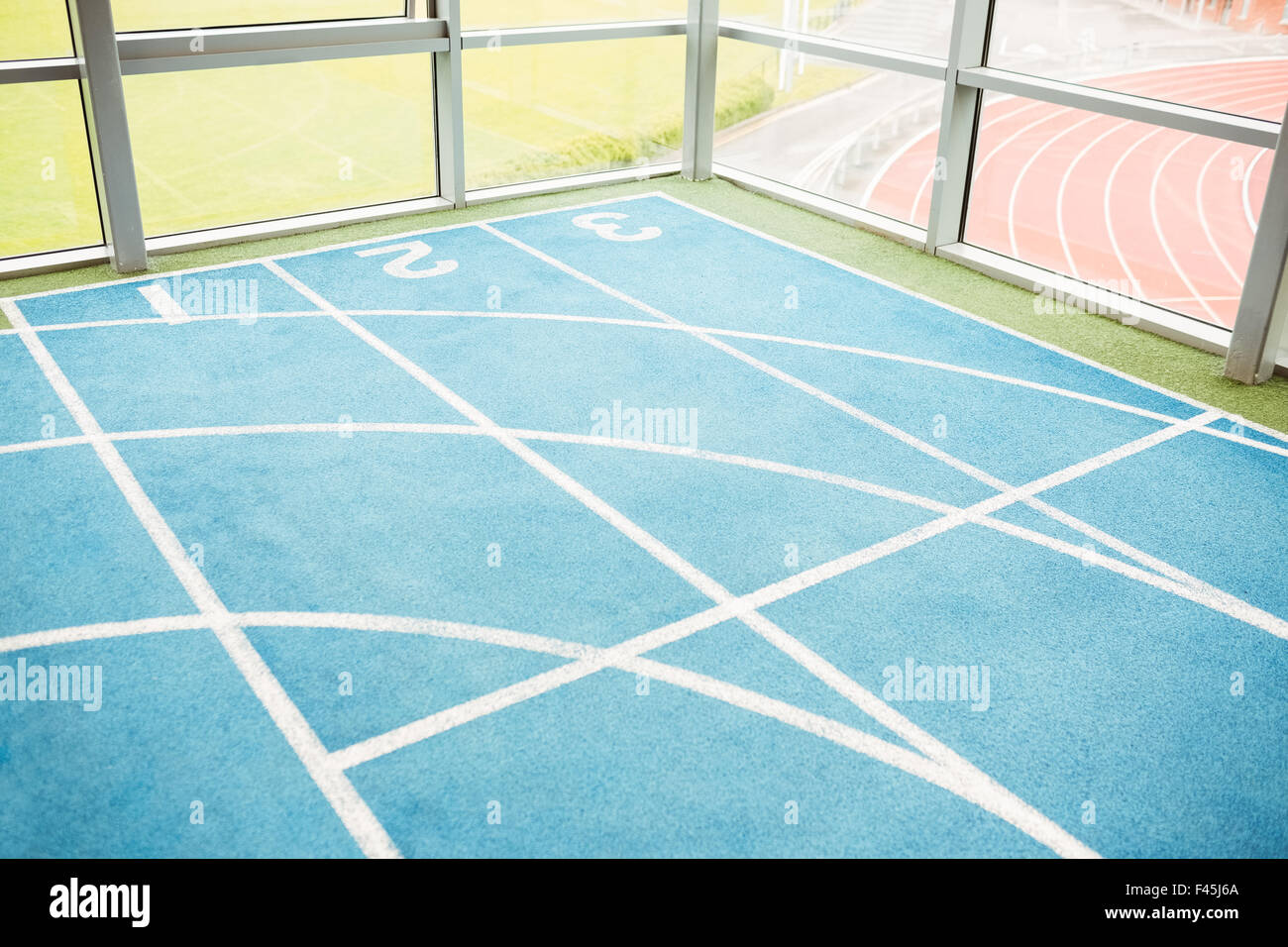 Indoor running track Stock Photo - Alamy