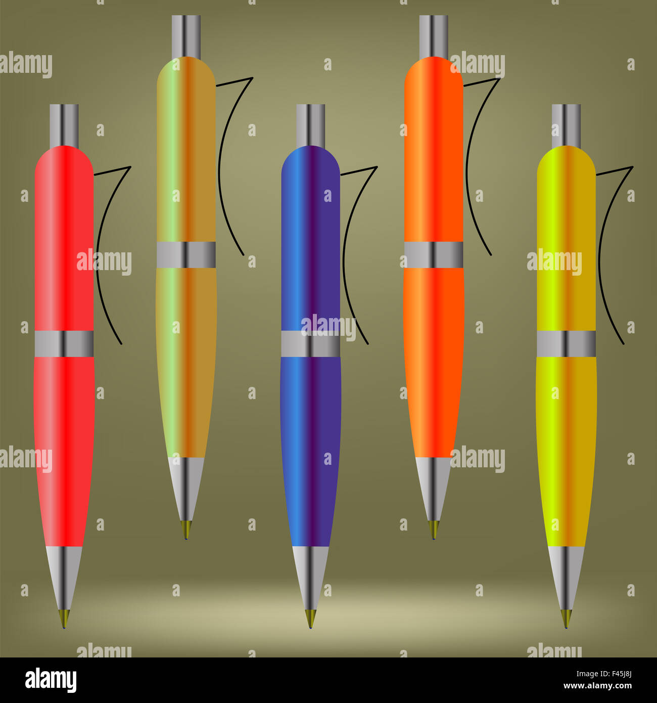 Writing pens isolate hi-res stock photography and images - Alamy