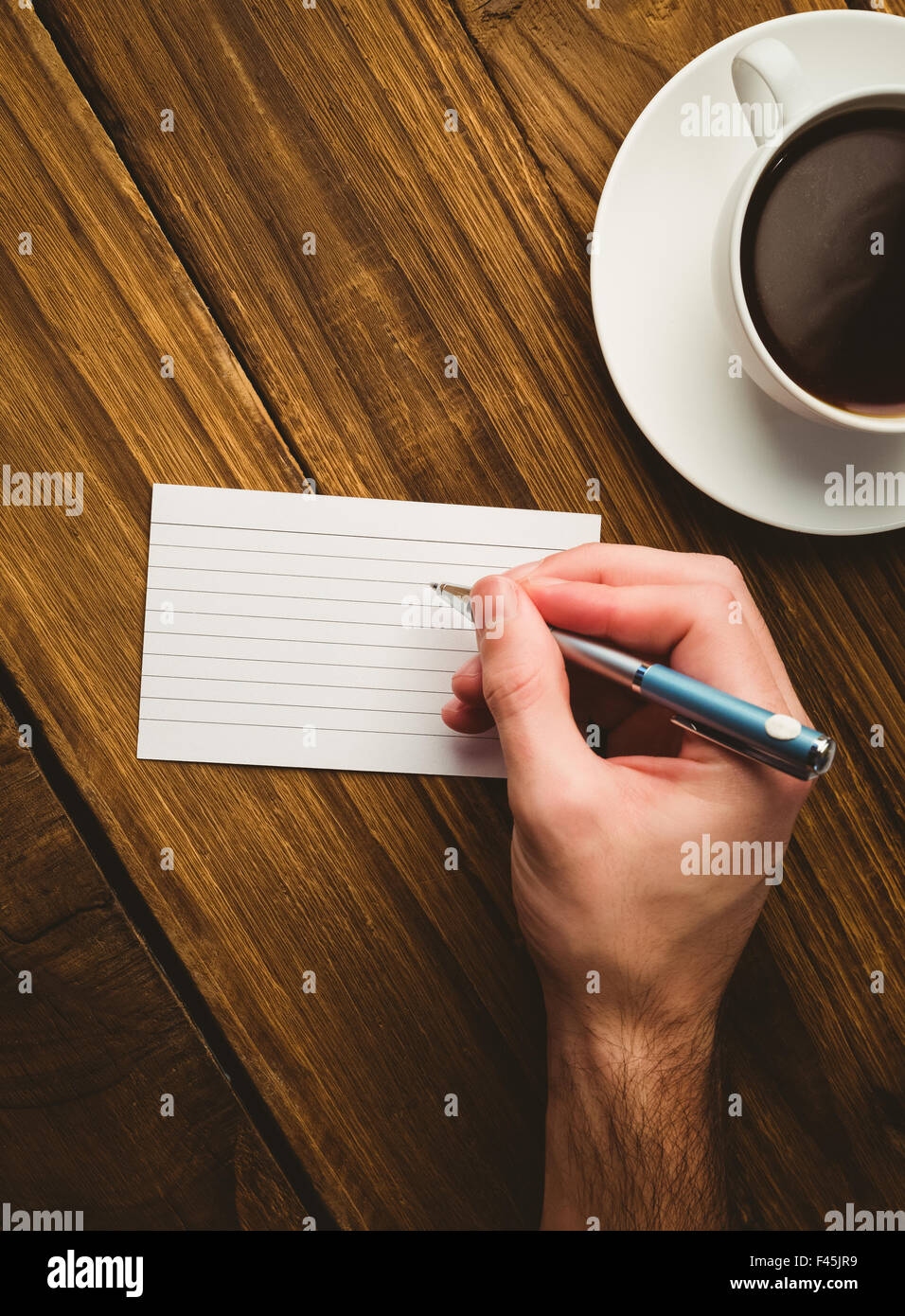 Hand writing on the flashcard Stock Photo - Alamy