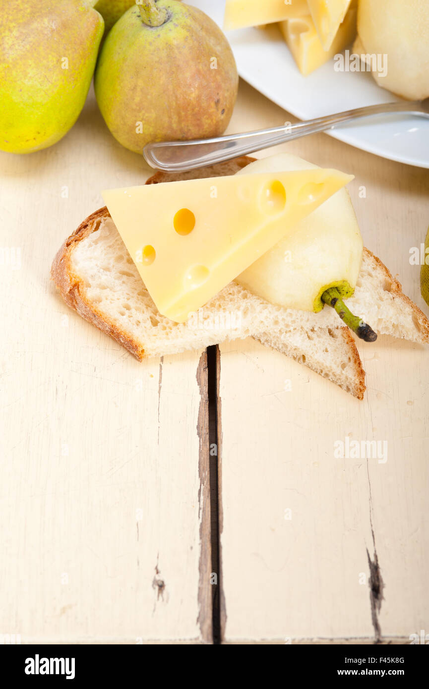 fresh pears and cheese Stock Photo - Alamy