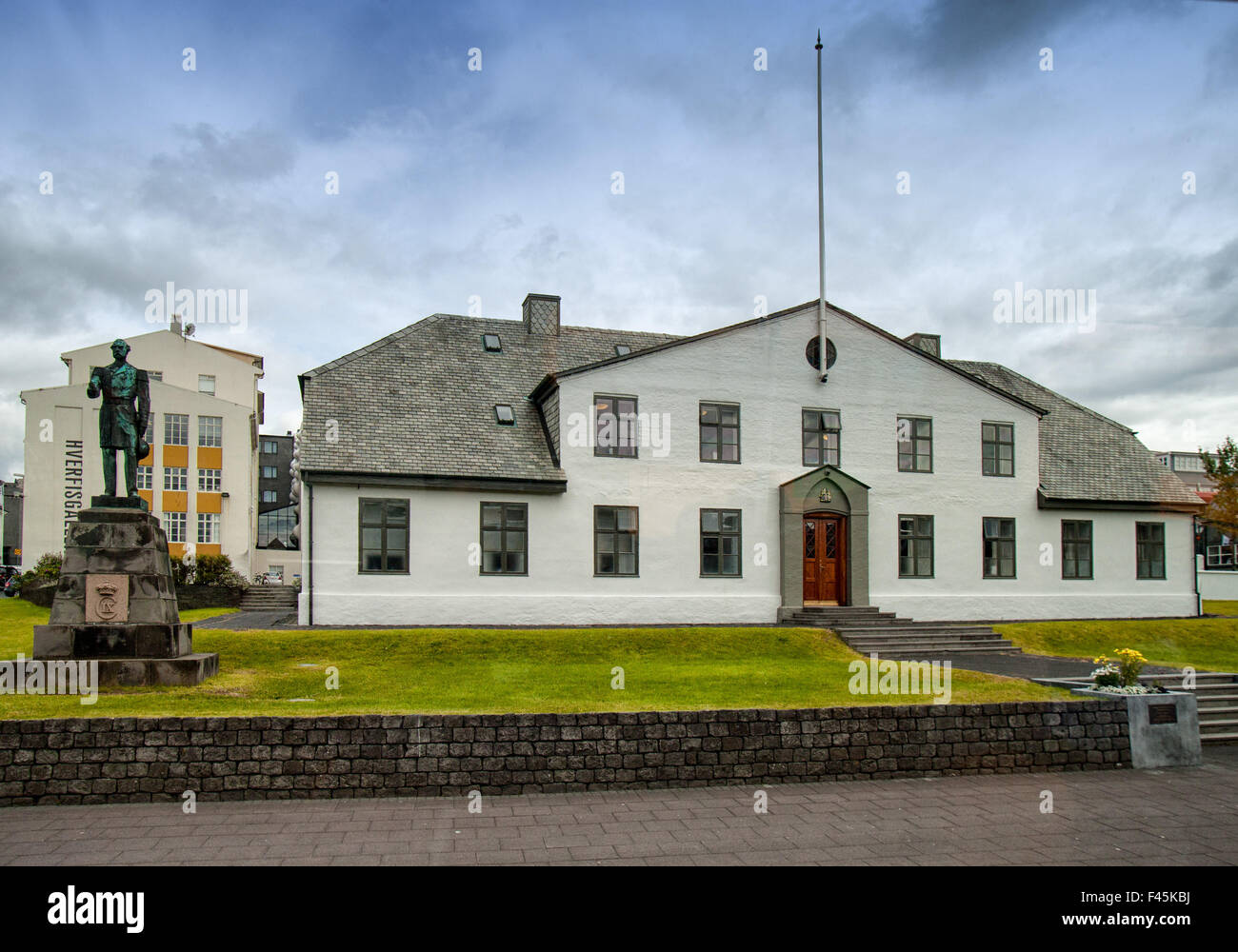 Reykjavik, Iceland. 29th July, 2015. A statue of King Christian IX of ...