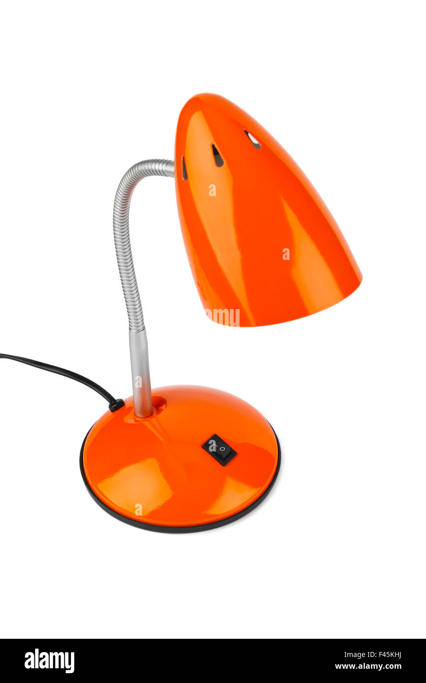 Red desk lamp Stock Photo - Alamy
