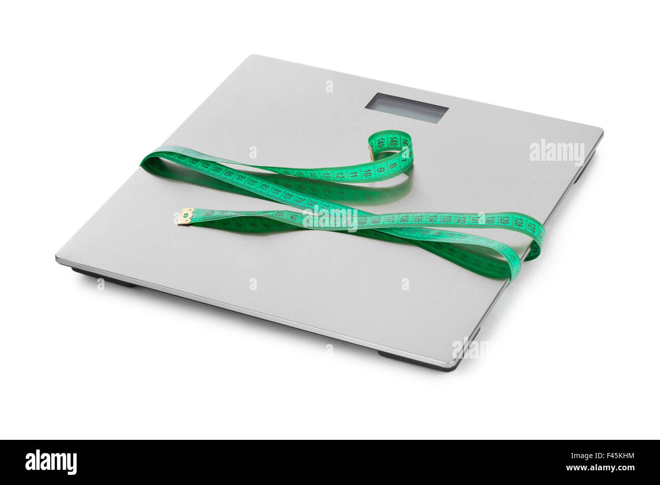Measuring tape and weight scale Stock Photo - Alamy