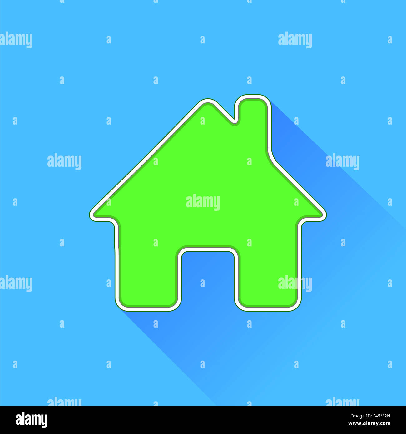 Green Home Icon Stock Photo - Alamy