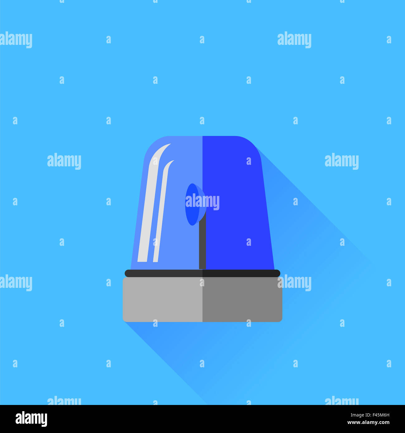 Blue Siren Icon Stock Photo - Alamy