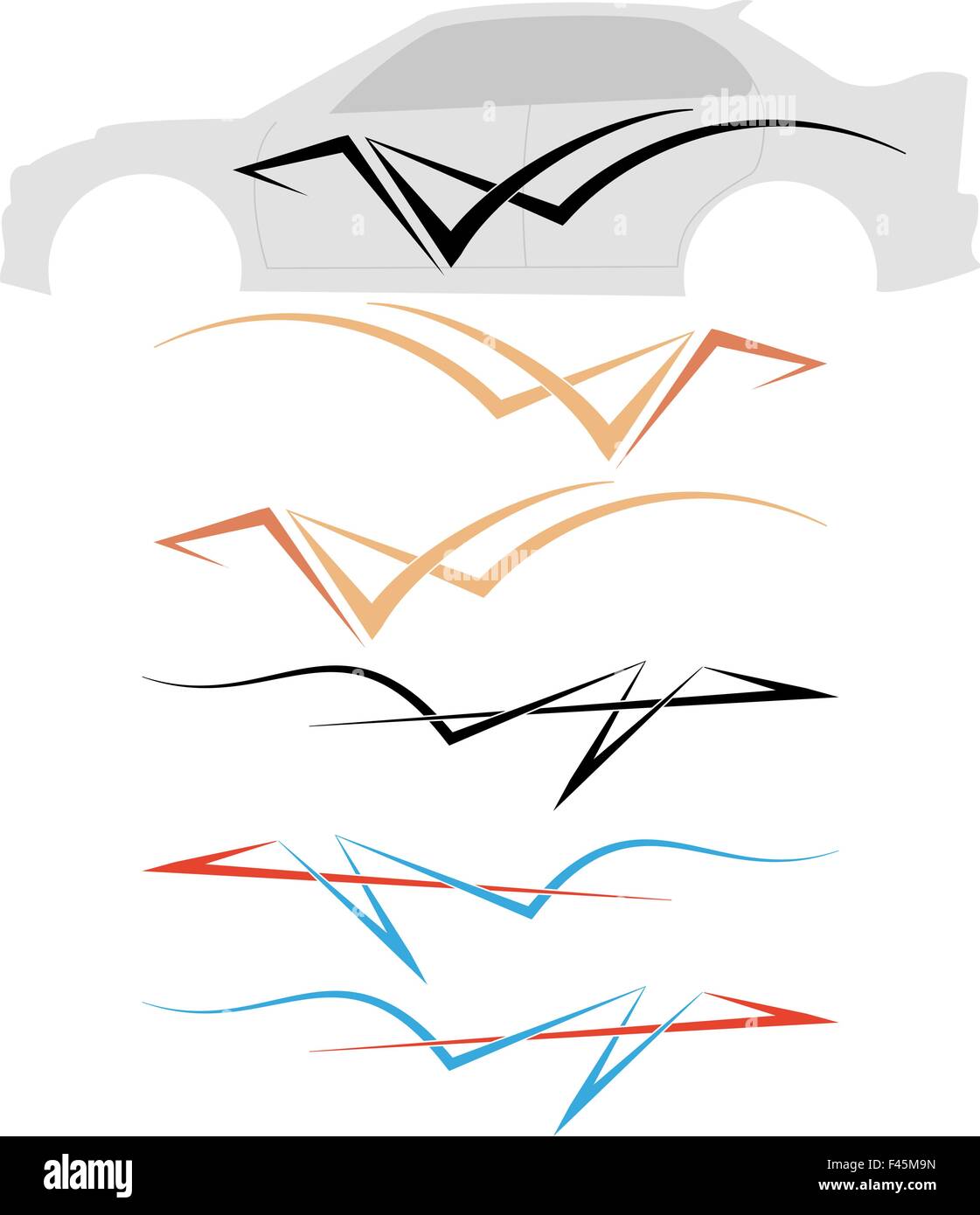 Vehicle Graphics, Stripe : Vinyl Ready Vector Art Stock Vector Image ...