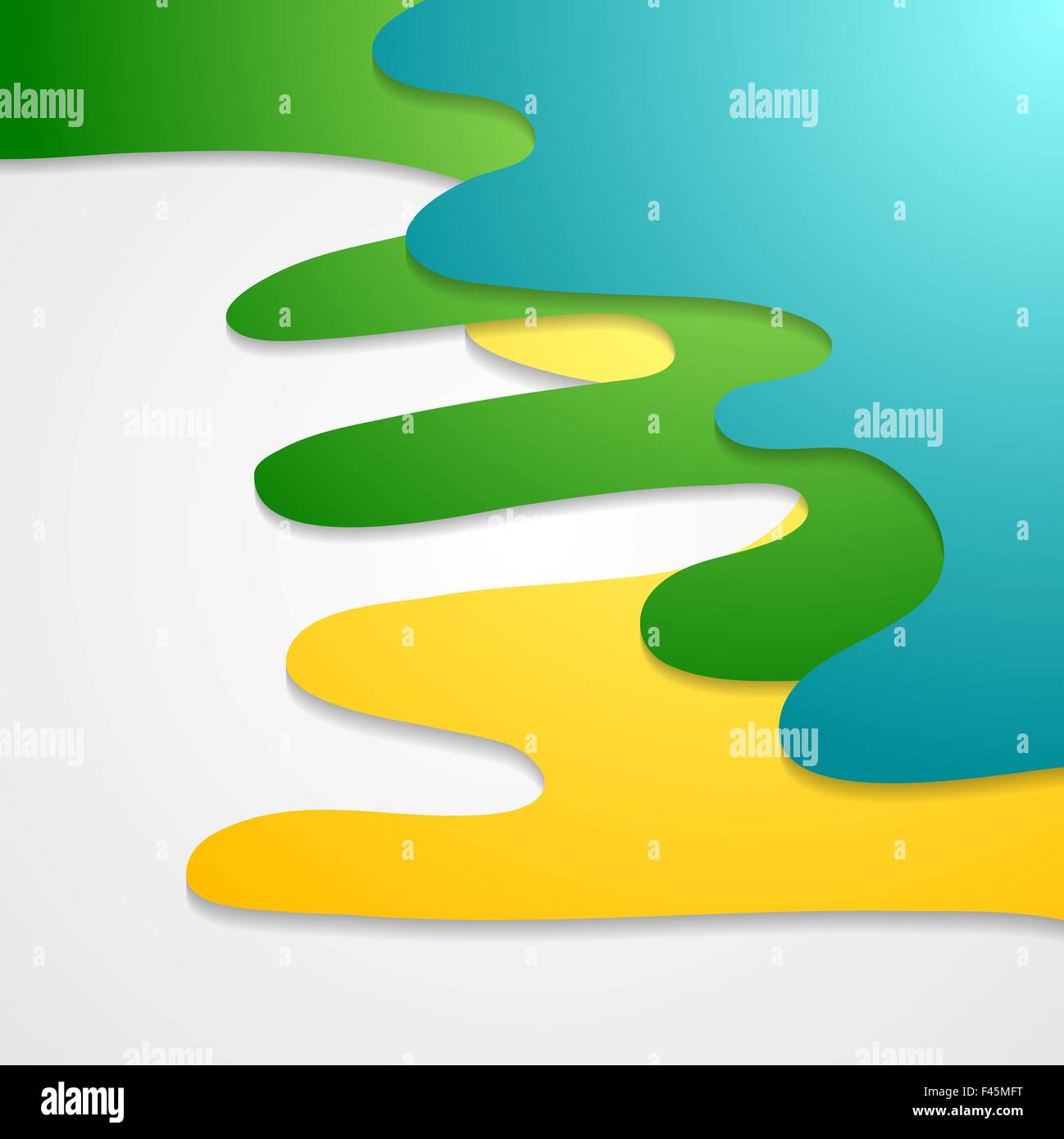 Abstract wavy green yellow frame hi-res stock photography and images ...