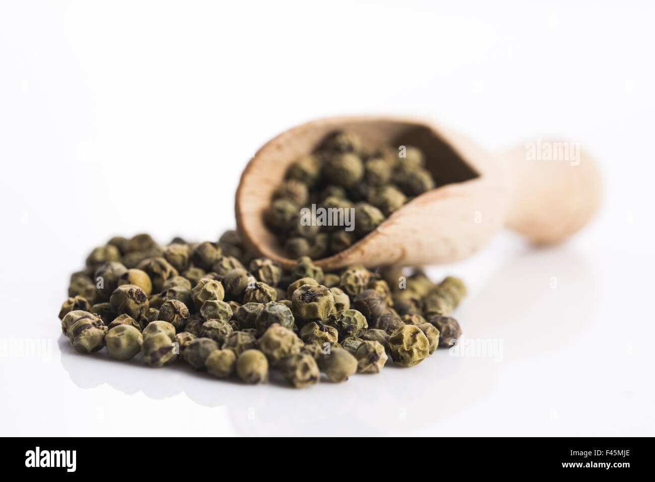 Whole Green Pepper On White Background Stock Photo - Alamy