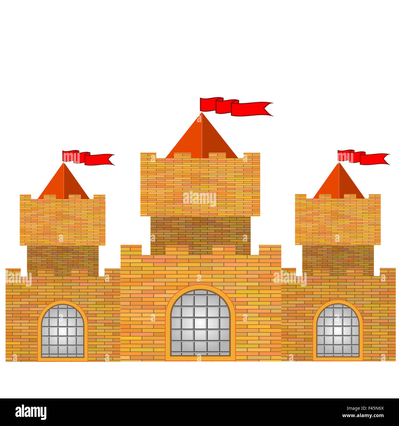 Red Brick Castle Stock Photo - Alamy