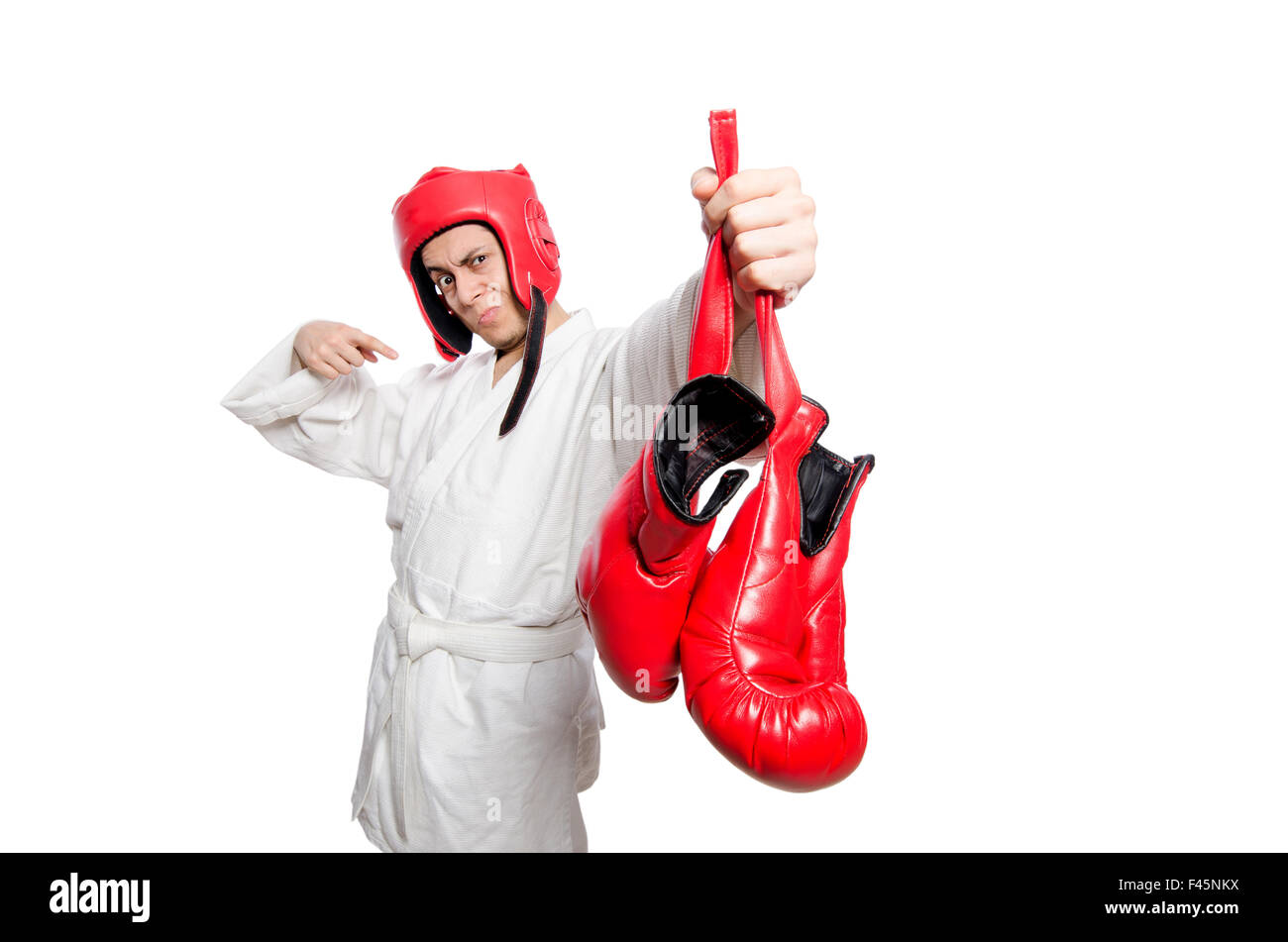 Man boxer isolated on white Stock Photo - Alamy