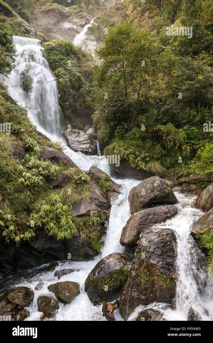 Waterfall in Himalayas Stock Photo - Alamy