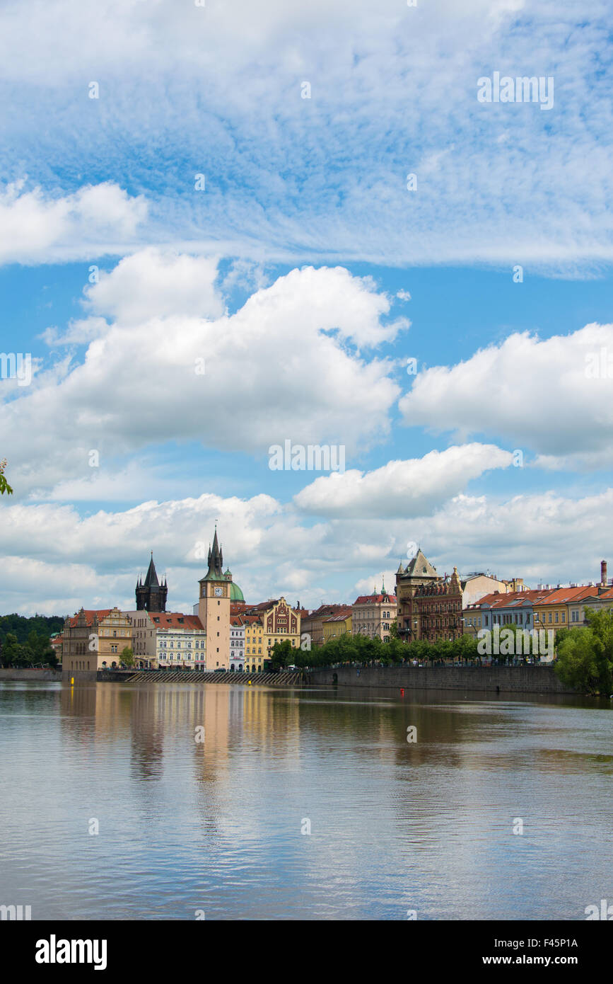 View of Vltava river in Prague Stock Photo - Alamy