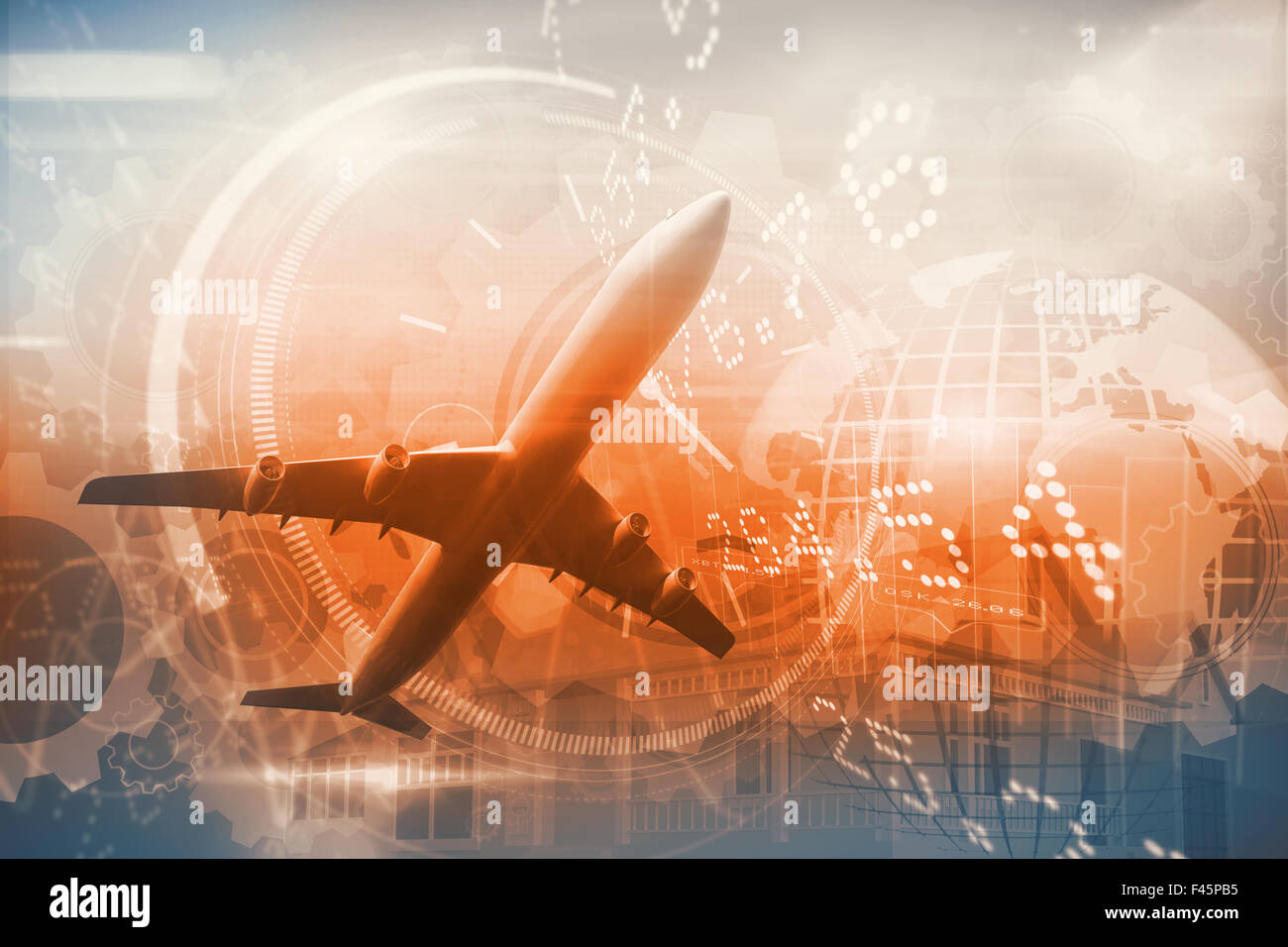 Composite image of graphic airplane Stock Photo - Alamy