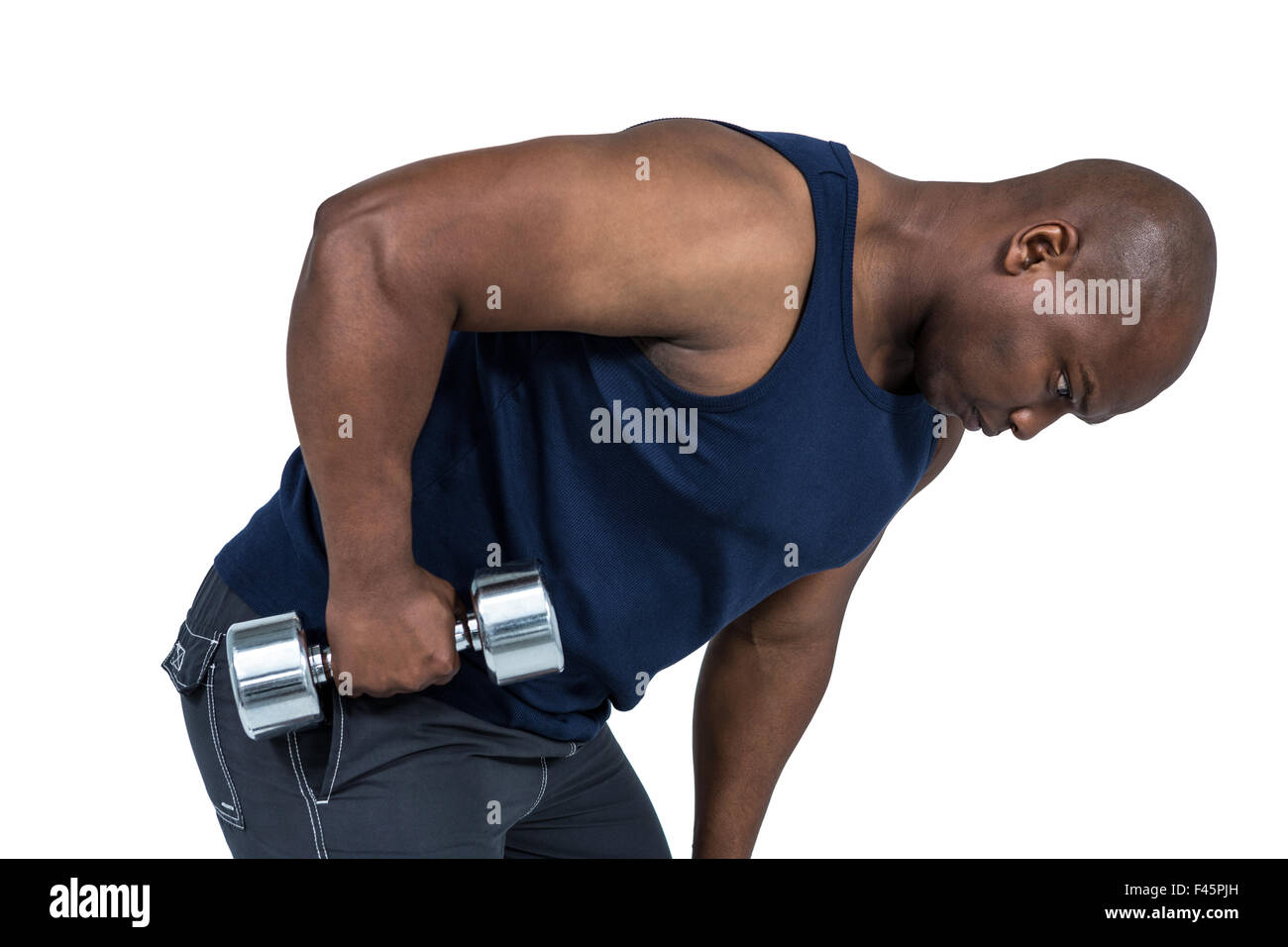 Man with heavy dumbbell hi-res stock photography and images - Alamy